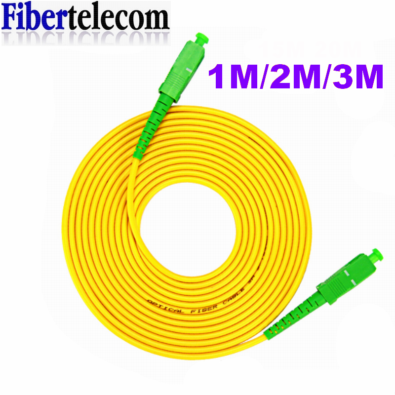 5pcs Fiber Optic Jumper Cable 1M/2M/3M SC APC Simplex Mode Fiber Optic ...