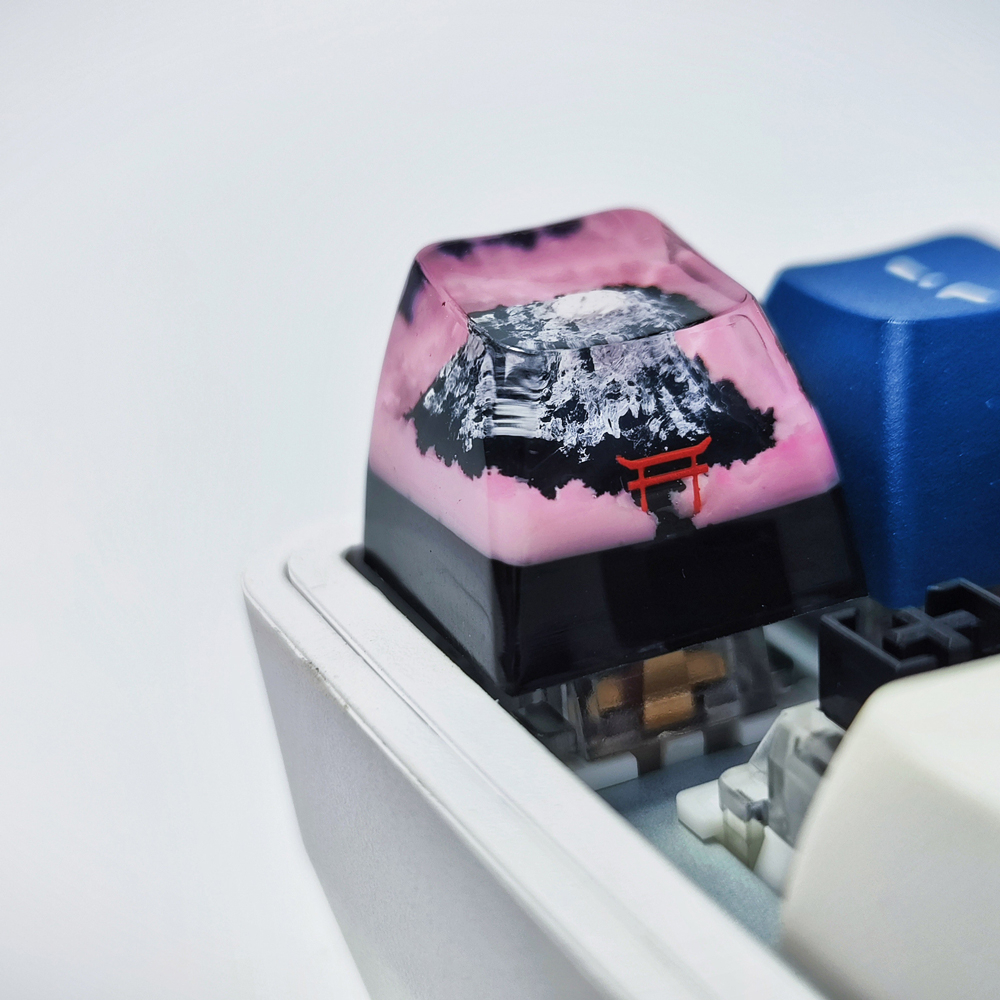 Mechanical keyboard personalised resin drip translucent keycaps cherry ...