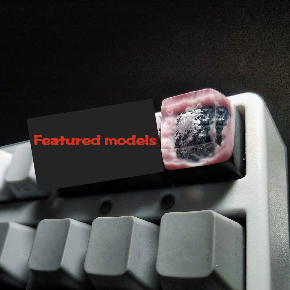 Mechanical keyboard personalised resin drip translucent keycaps cherry ...