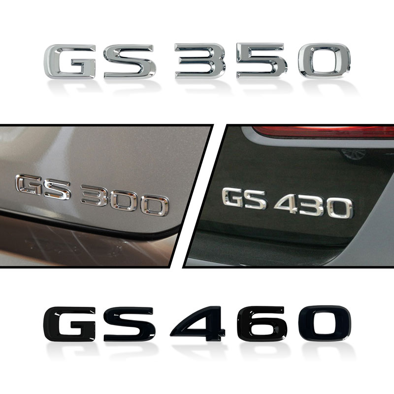 1PCs 3D alloy metal black/silver letter logo car sticker decor car body ...