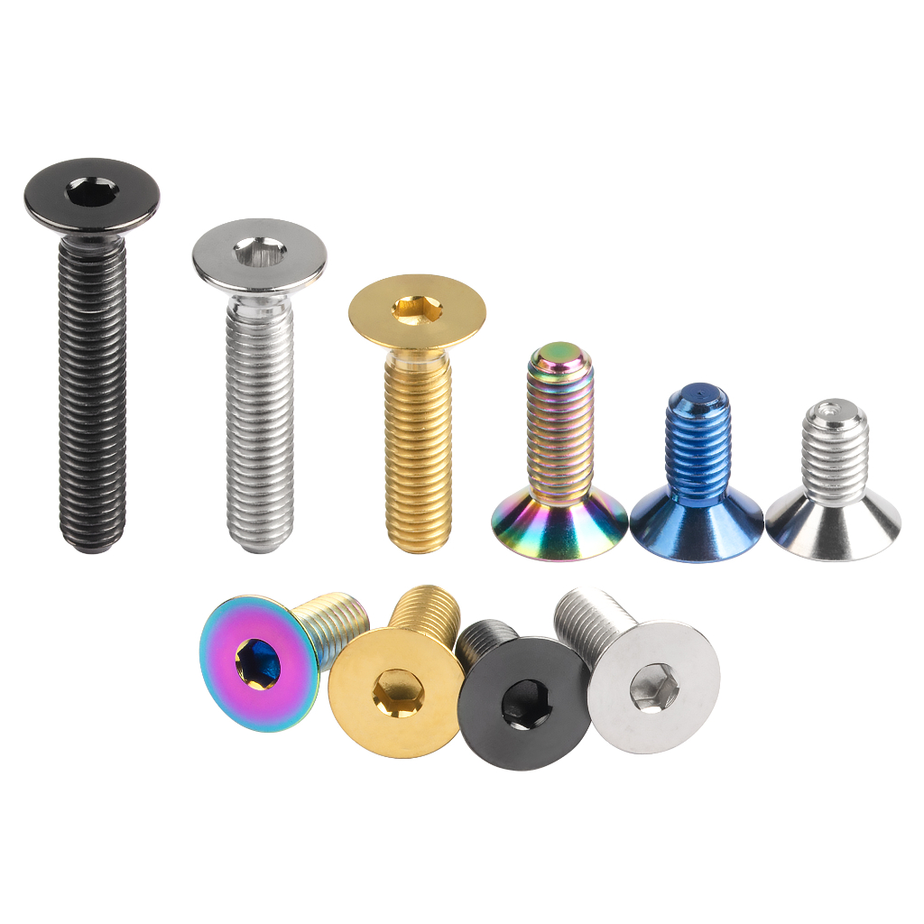 Wanyifa Titanium Bolt Flat Countersunk Head Hex Socket Screw For Steering Wheel Fuel Tank Caps ...