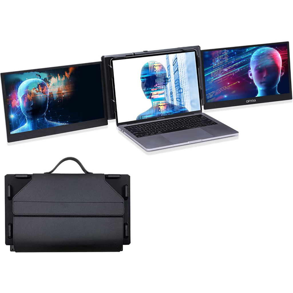 OFIYAA P2 Pro 13.3" Triple Portable Monitor For Laptop,Laptop Monitor Screen Extender,1080IPS ...