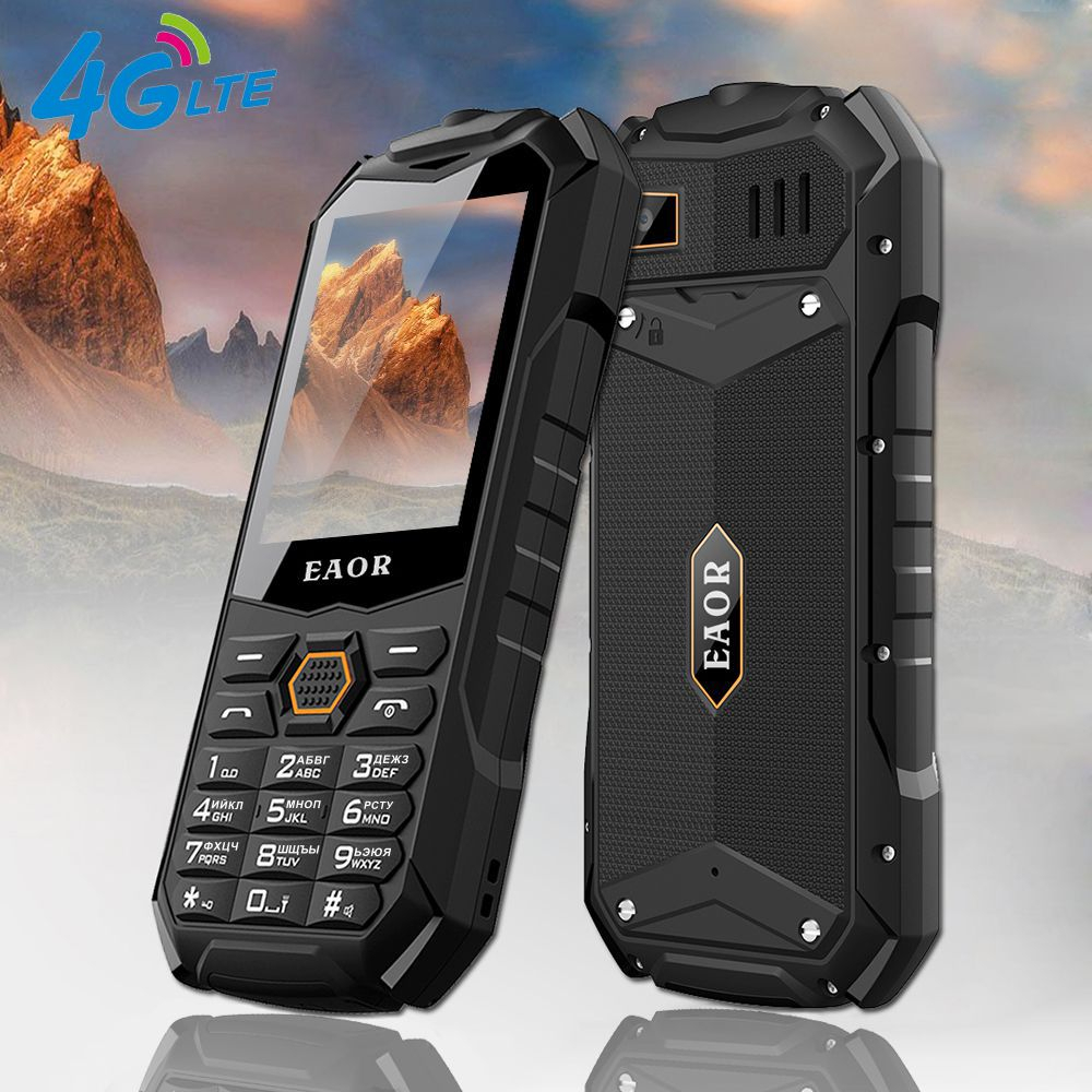 EAOR 4G LTE/2G Slim Keypad Phones Rugged Phone IP68 Waterproof Shockproof Feature Phone with ...