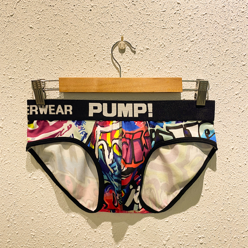 PUMP Personality Men Underwear Graffiti Style Mens Briefs Fashion ...