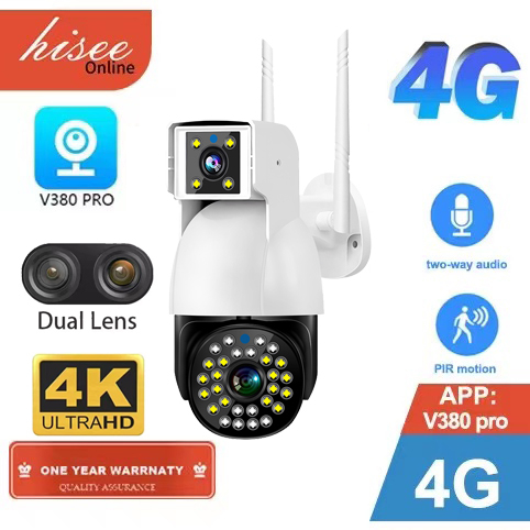 【Dual Lens -dual screens - work with 4G SIM card】8MP 4K HD Resolution ...