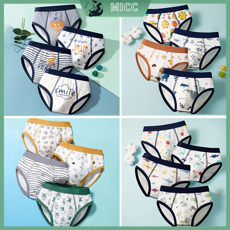4pcs/box 1-12Y Boy Baby Kids Underwear Cotton Safety Antibiosis ...