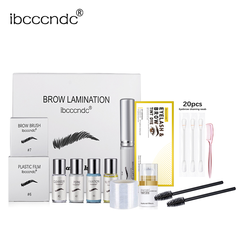 IBCCCNDC Brow Lamination Kit Plus Lash & Eyebrow Tint Dye With Cling ...