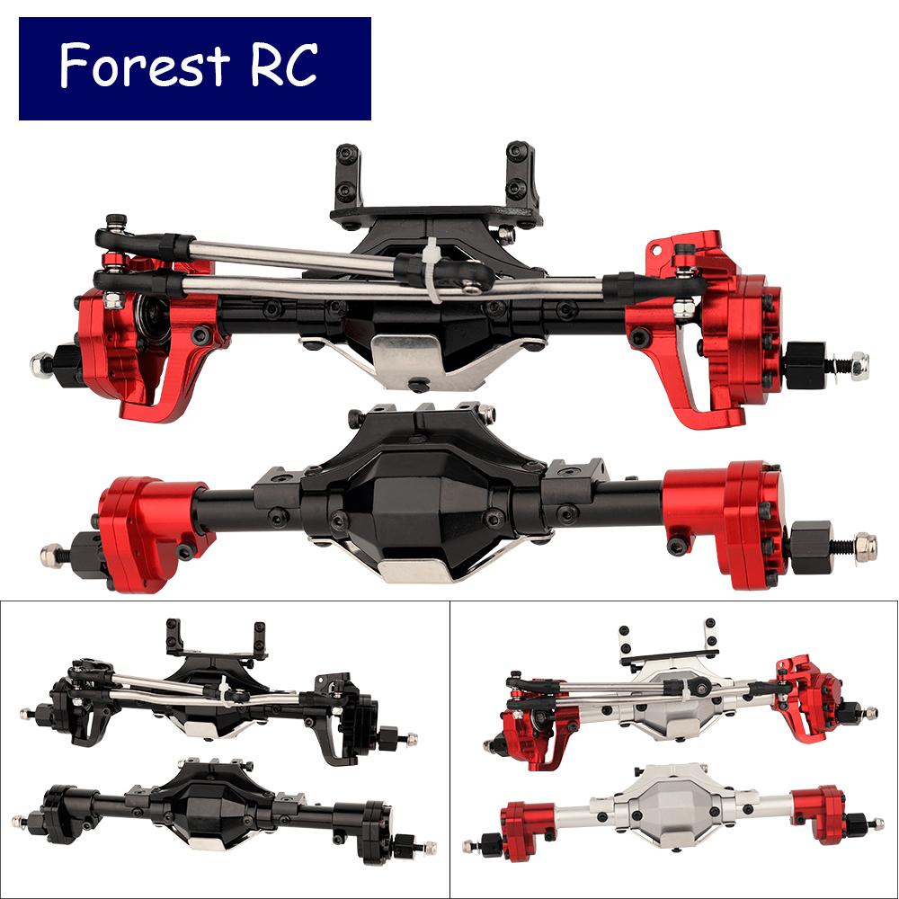 Forestrc SCX10 Front and Rear Portal Axle CNC Aluminum Alloy Anodized for 1/10 RC Rock Crawler ...