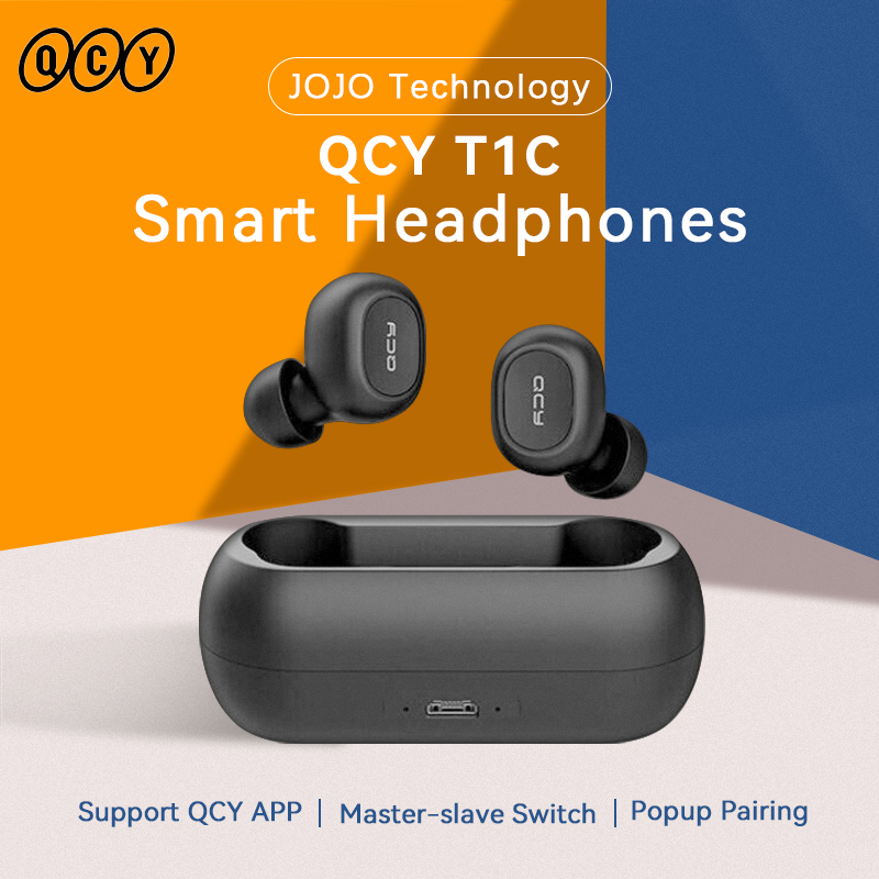 QCY T1C Wireless Bluetooth 5.0 HiFi Stereo Noise Cancelling Earphone ...