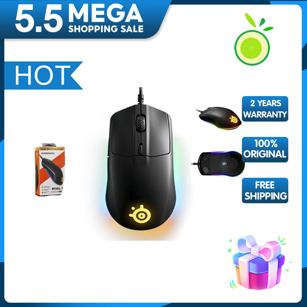 SteelSeries Rival 3 gaming mouse-8500 CPI core optical sensor-6 ...