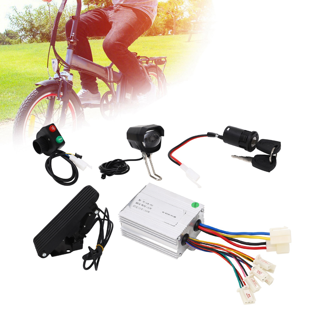 [WMA] 12V 500W Electric Bike Brushed Controller Pedal Throttle Kit Bike ...