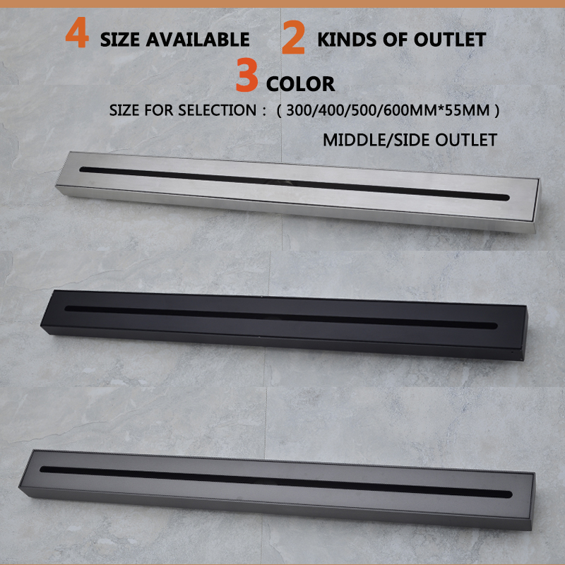 Floor Drain Bathroom Side Middle Water Outlet Stainless Steel Big Flow ...