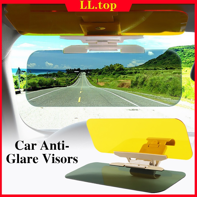 Car Sun Visor Anti-Glare Mirror 2 In 1 High-Definition Blocking ...