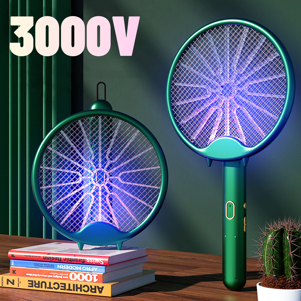 Fly Swatter Electric Racket Rechargeable Bug Zapper Racket Portable ...