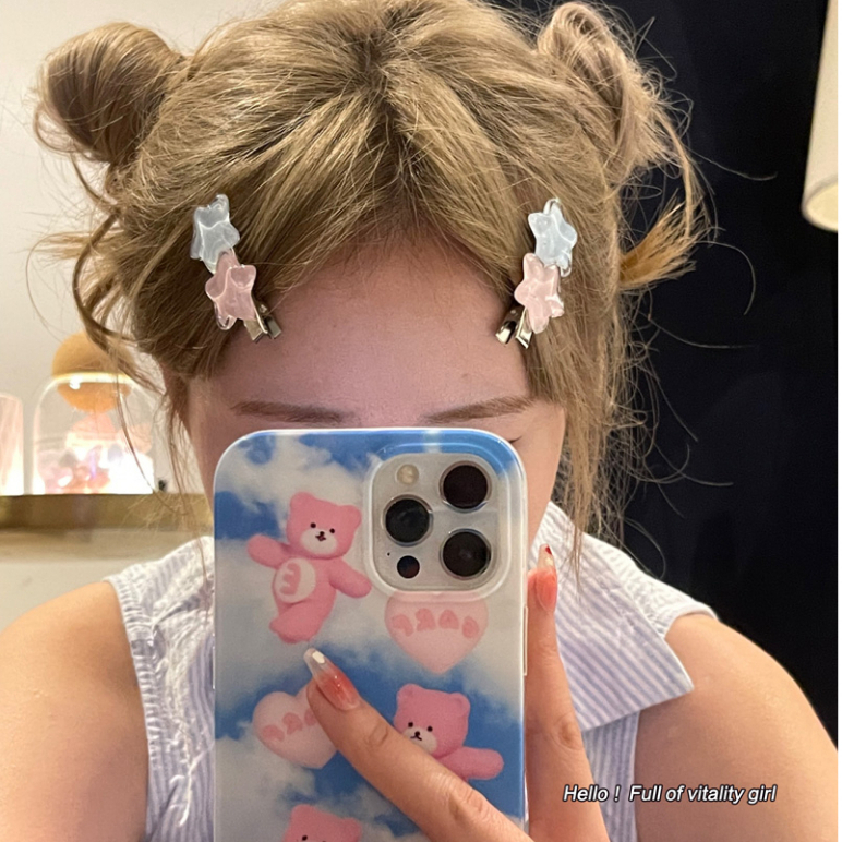 Super shiny star hair clip millennium y2k student bangs clip side BB ...