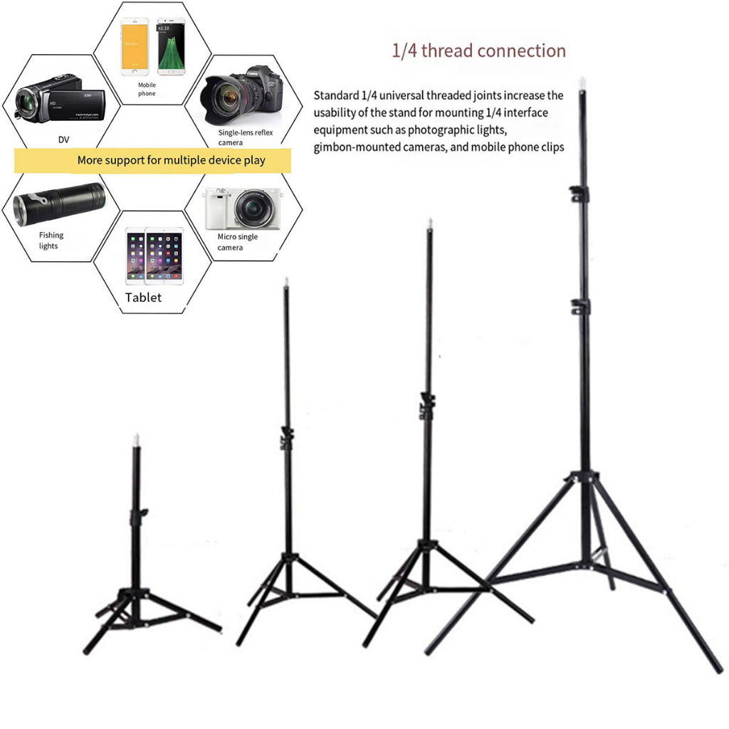 Photography light stand tripod studio LED live fill triple light stand ...