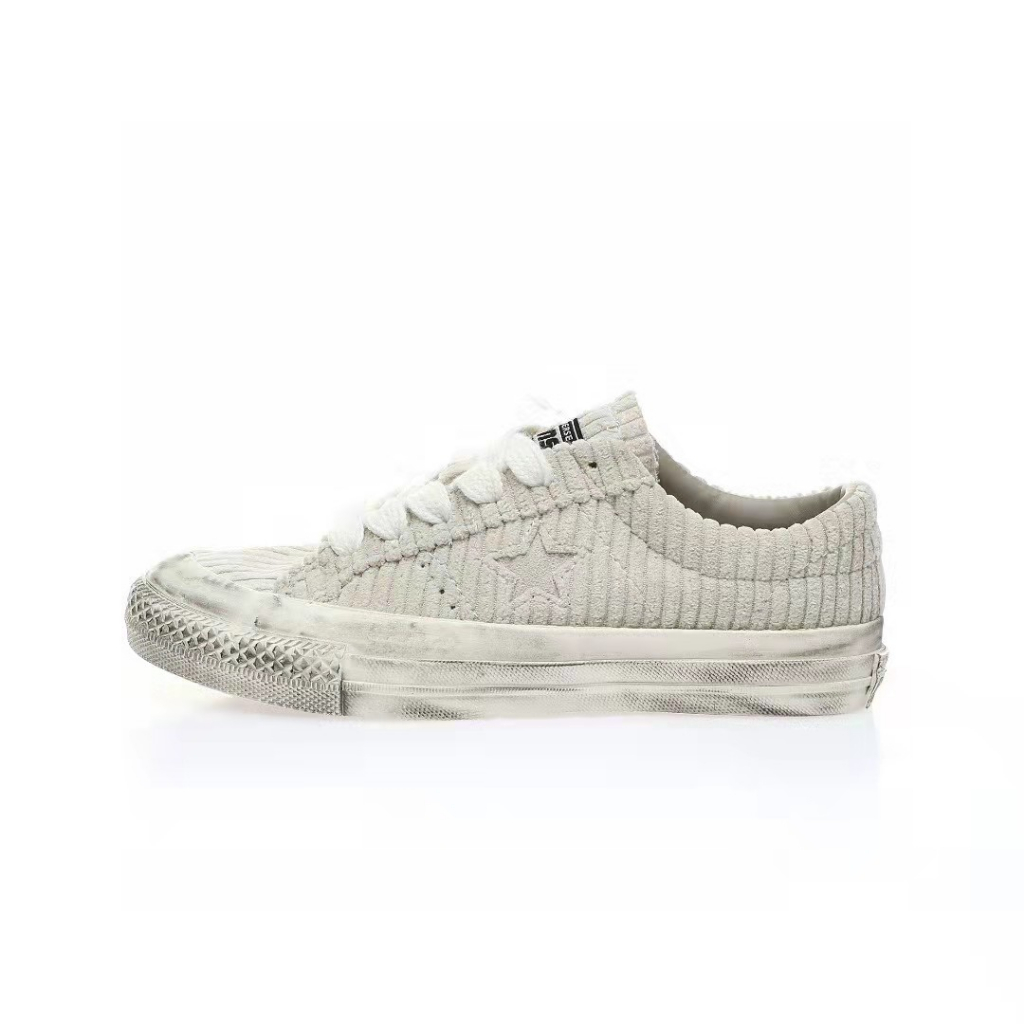 Converse Chuck One Star White/Grey" classic low-top retro suede casual ...