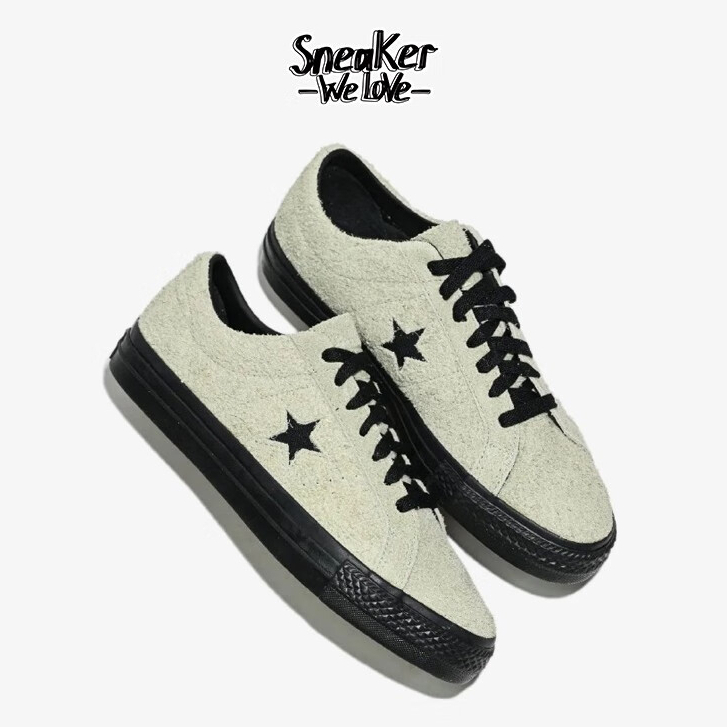Converse One Star Pro Kimura retro casual skate shoes A05268C black bottom black star light ...