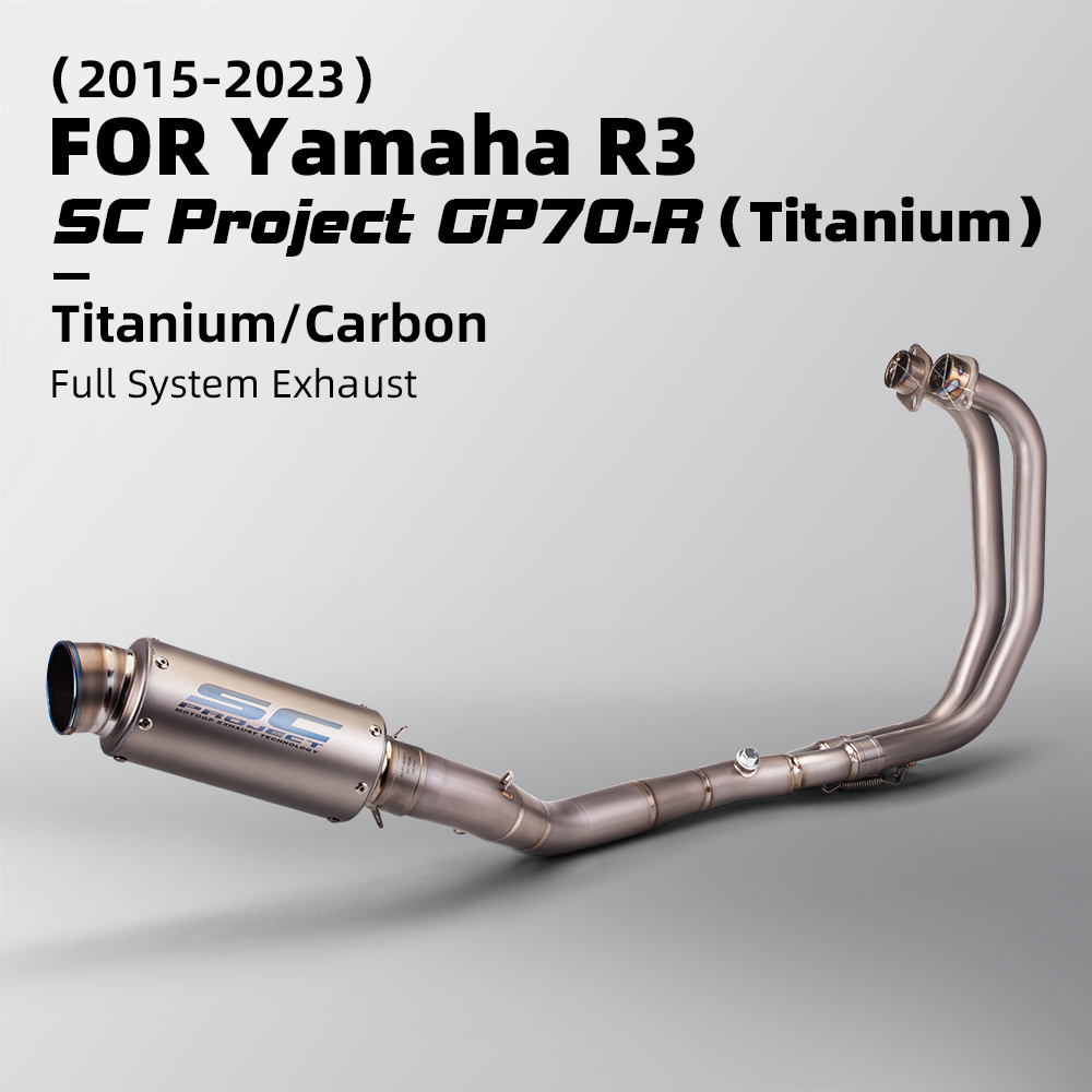 sc project GP70-R Titanium for YAMAHA yzf R3 MT03 Full titanium alloy ...