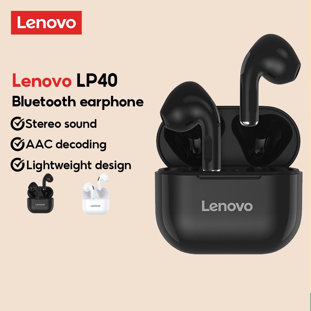 Lenovo LP40 Bluetooth Earphones Wireless Earphone Noise Reduction Low Latency | Shopee Philippines