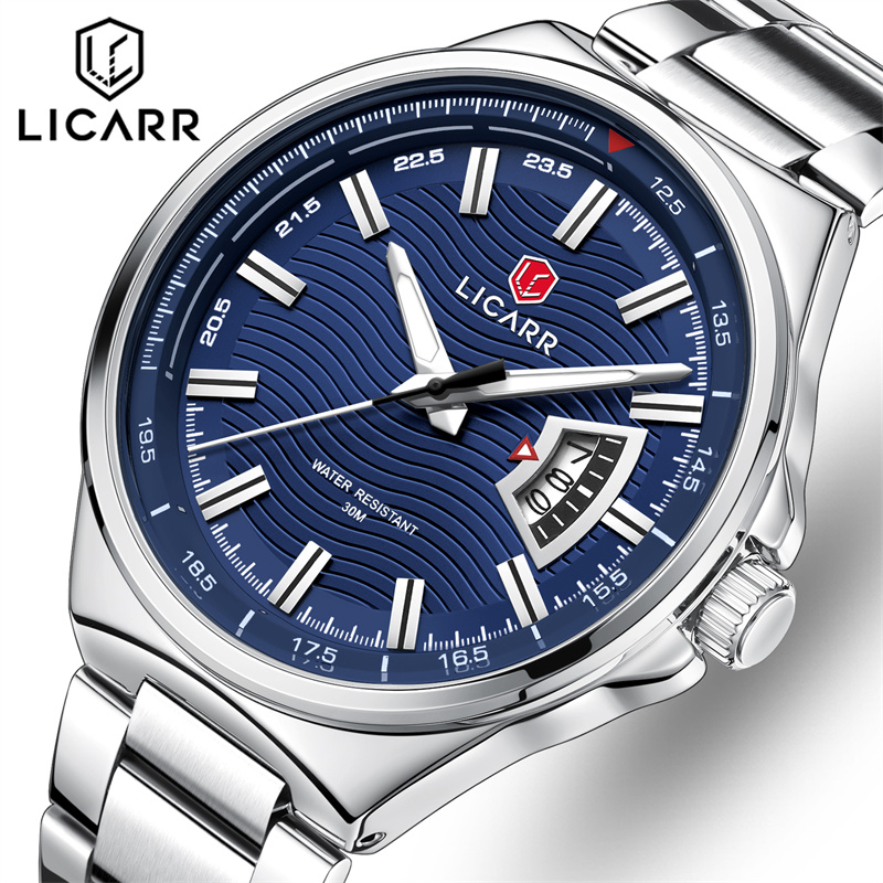 LICARR Brand Men's Watches Original Fashion Business Stainless Steel ...