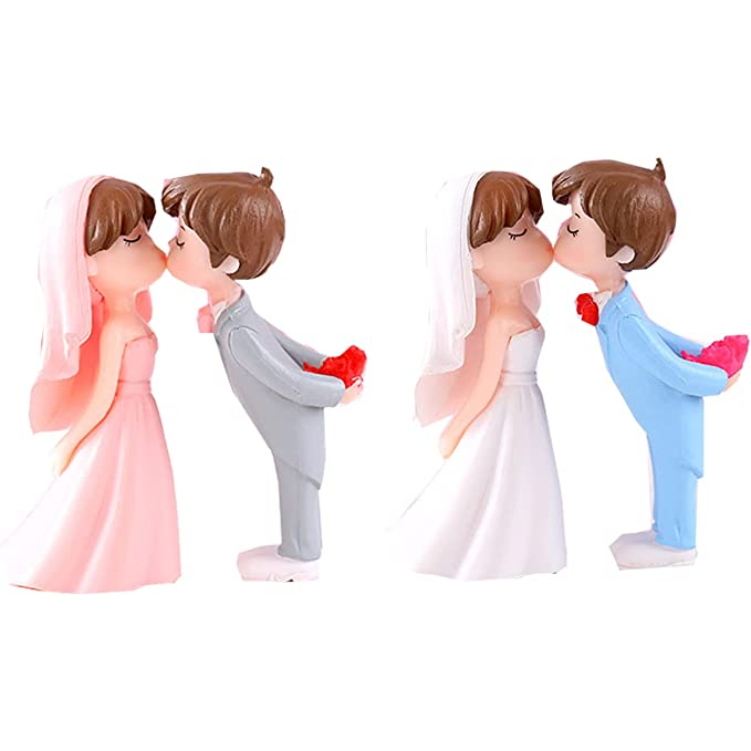 Wedding Cake Topper Miniature Couple Figurines Cake Toppers Mini ...