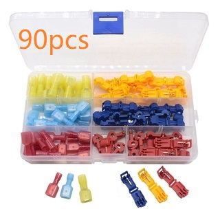 90PCS/BOX T Type Electrical Connectors Quick Wire Splice Taps and ...