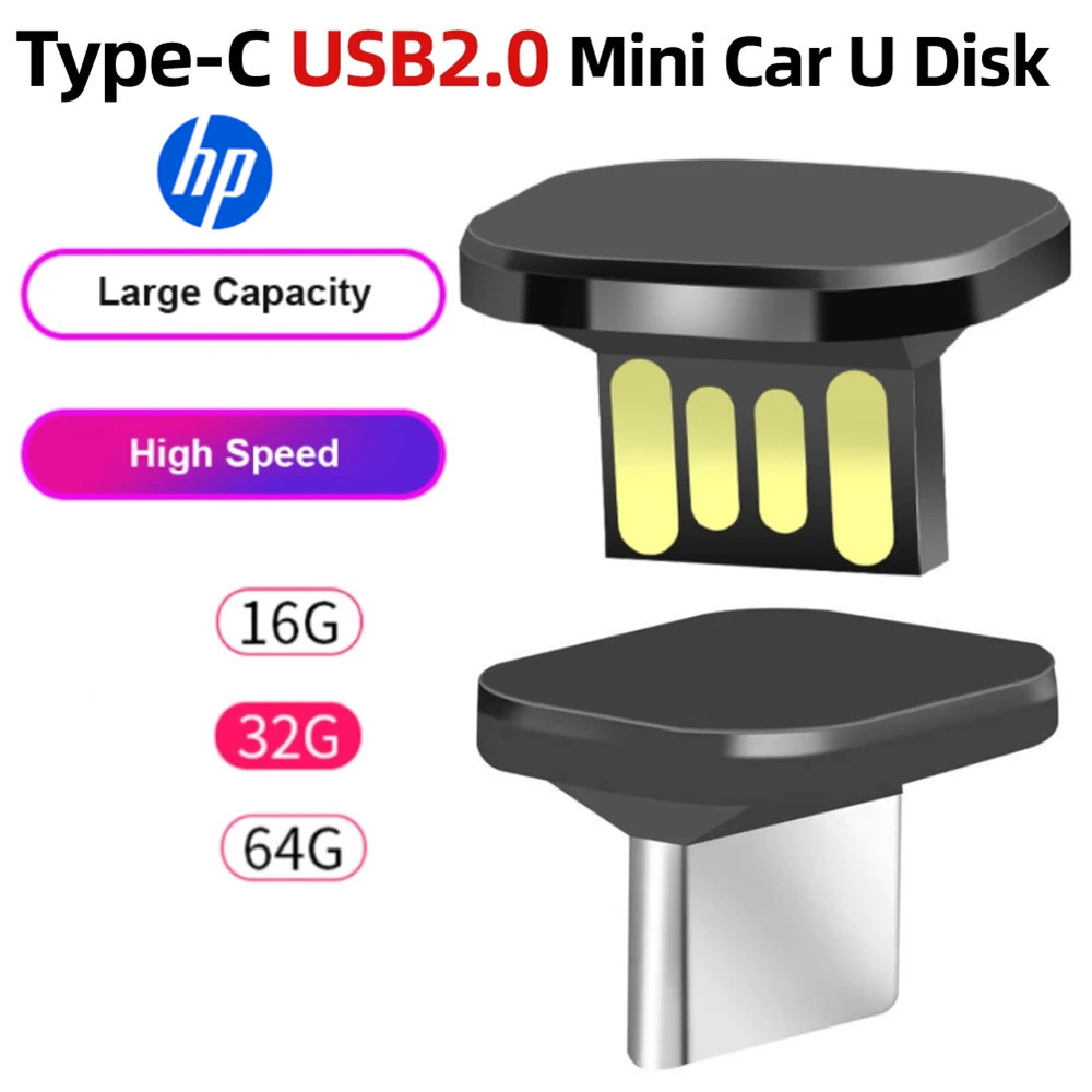Mini Short Car U Disk Pendrive USB2.0/Type-C Flash Drive Memory Stick ...