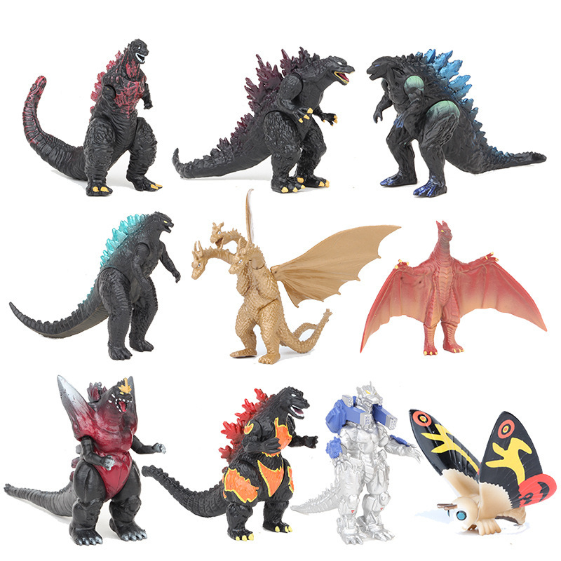 10pcs Godzilla King Monsters Figures Ghidorah Mothra Rodan Mecha ...
