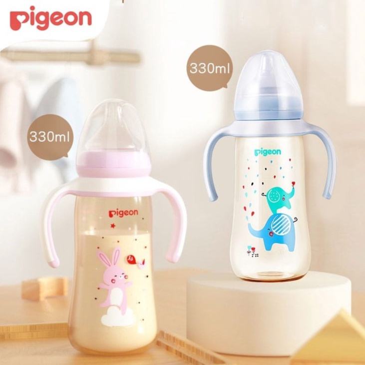 Ready stock original pigeon ppsu wide neck bottle 330ml / 11 Oz pigeon nursing bottle botol susu ...