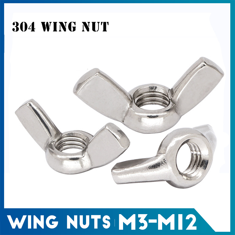 New 5-10Pcs Butterfly Wing Nuts M3 M4 M5 M6 M8 M10 M12 304 ...