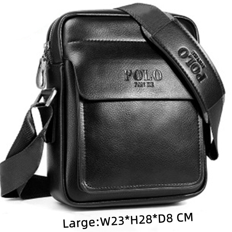 POLO Men"bag Genuine Leather shoulder bag for men side backpack satchel ...
