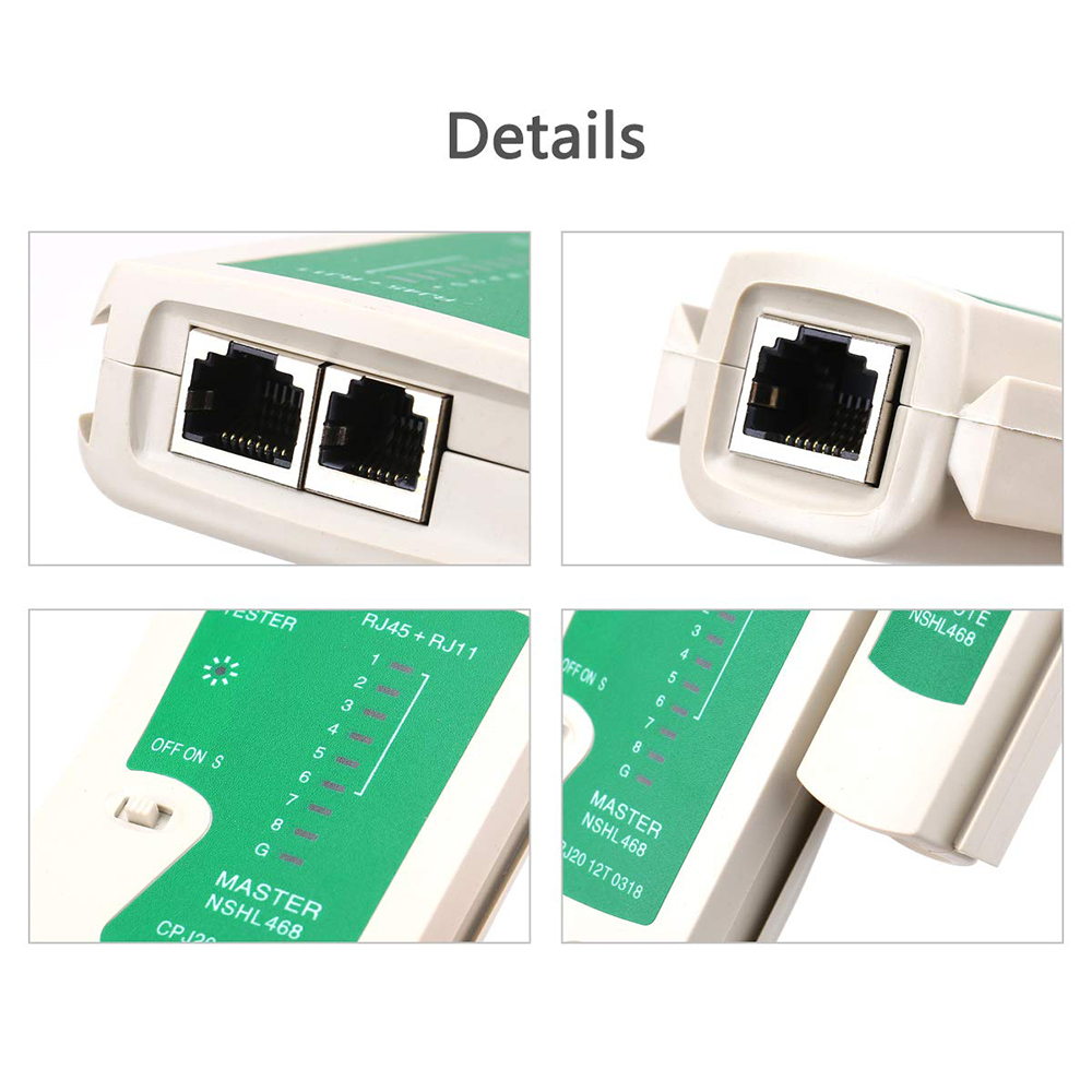 AMPCOM Network Cable Tester RJ45 Ethernet Cable Tester Lan Test Tool ...