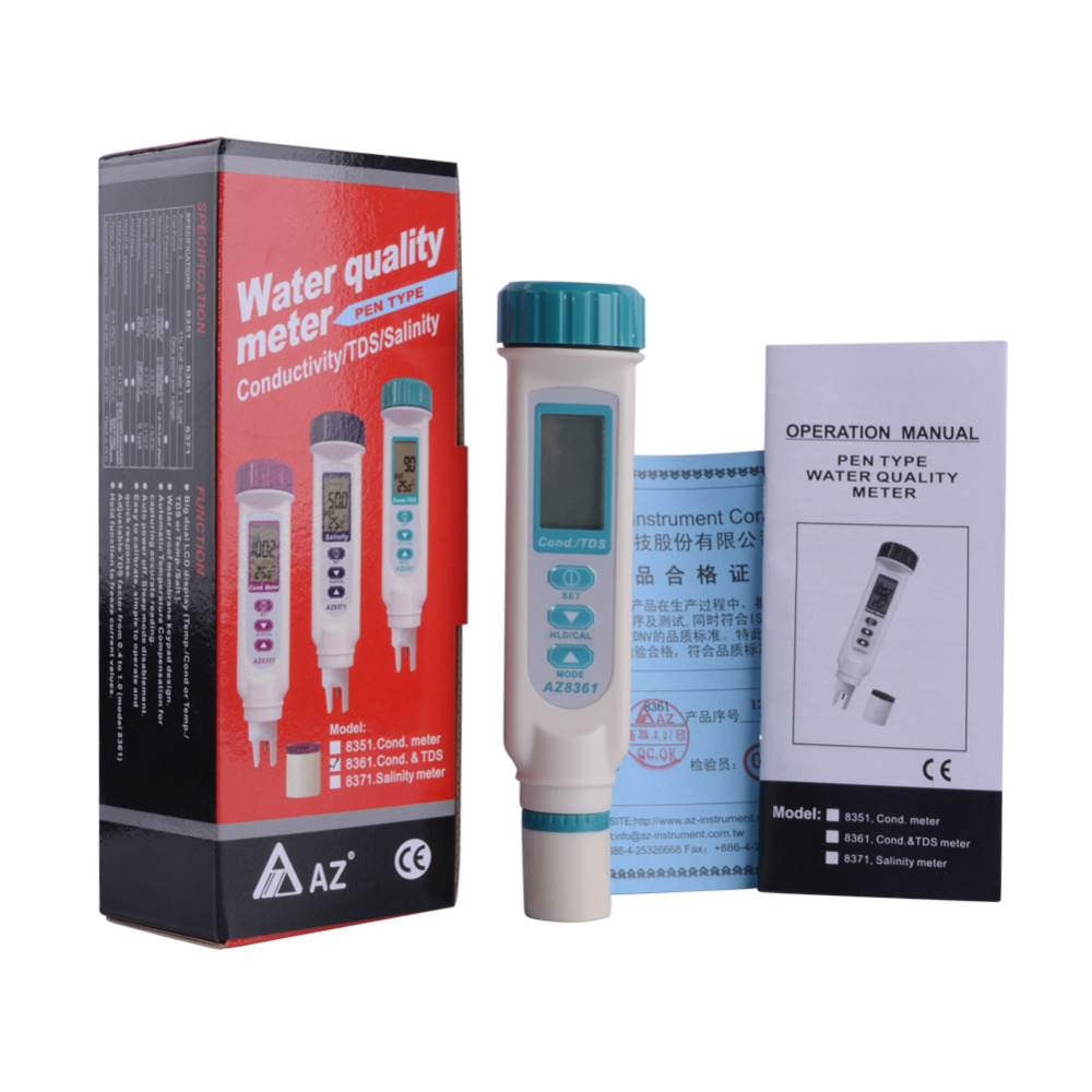 AZ8361 Conductivity Test Pen/Conductivity Meter LCD Conductivity Pen ...