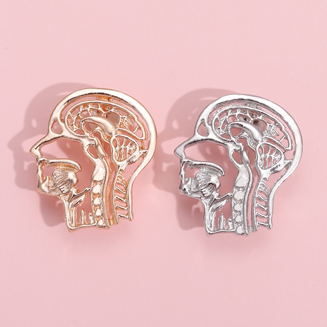Creative Anatomy Pins Gold Silver Color Metal Lapel Backpack Brooch ...