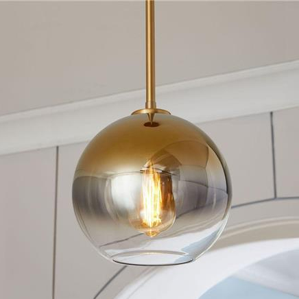 IHOME Gradient Glass Pendant Light Glass Ball Small Chandelier Dining ...