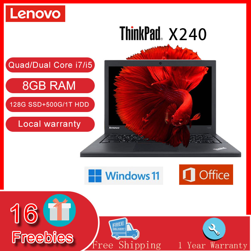 Lenovo ThinkPad X240 Laptop Intel Quad/Dual-Core i7/i5 8GB RAM 128G SSD+500GB/1T HDD ROM Built ...