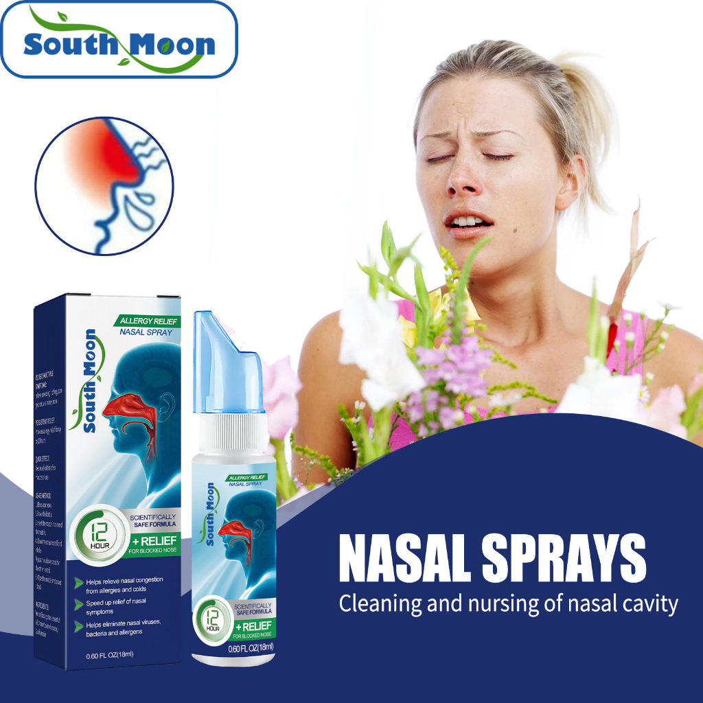 South Moon 18ml Sinusitis Nasal Spray Treatment Allergic Rhinitis ...