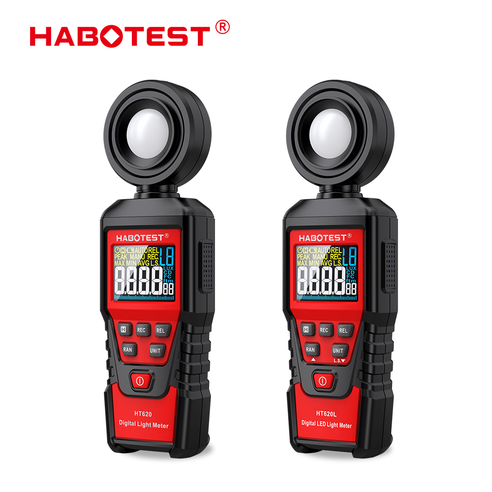 HABOTEST HT620 Digital Light Meter 100000 LUX Photometer Luxmeter ...