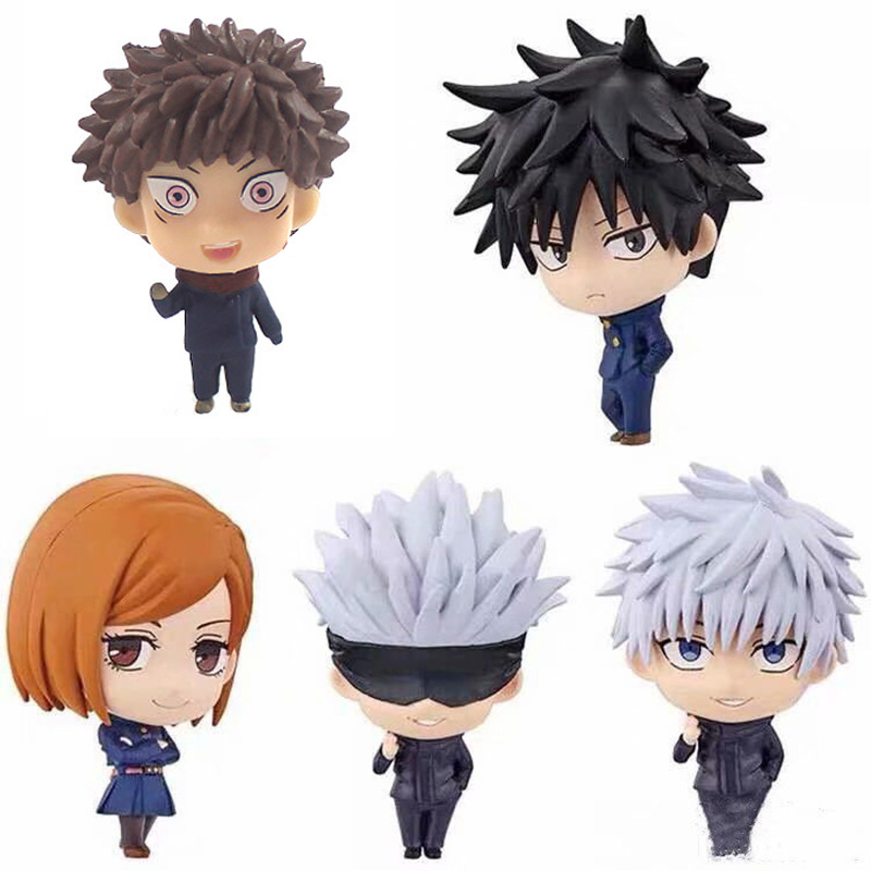 5pcs Jujutsu Kaisen Miniature Anime Figures Itadori Yuji Gojo Satoru ...