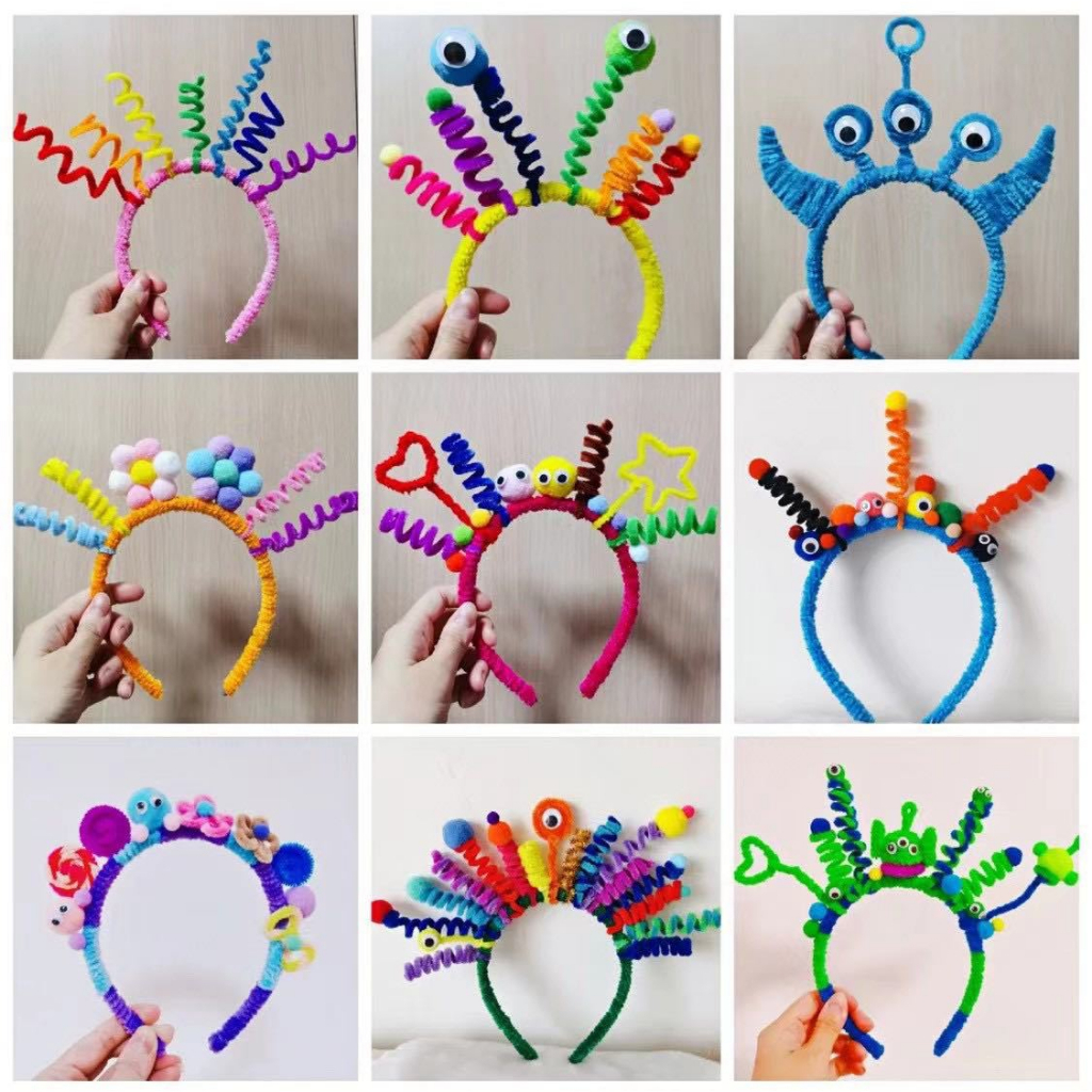Hi-Kid Children's DIY handmade hair root hair hoop color twist stick ...