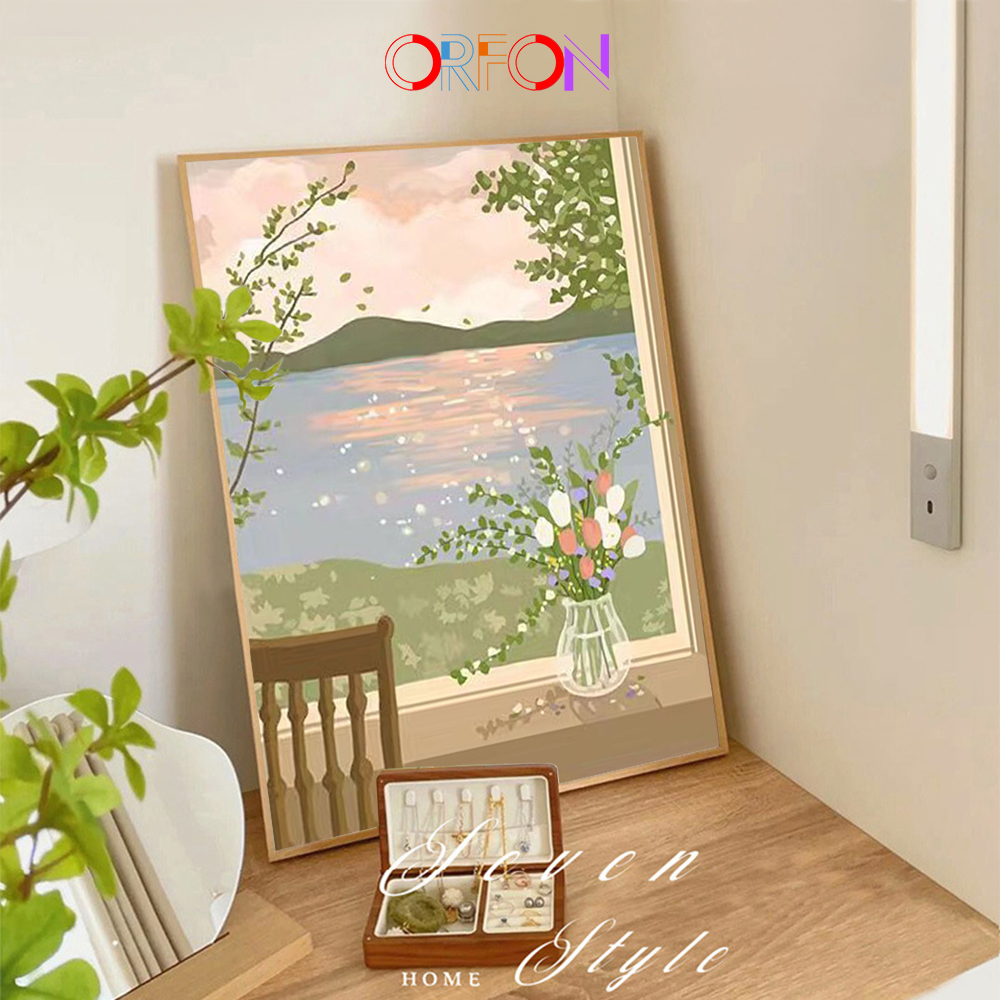 【ORFON】Paint By Numbers 20*30/30*40cm DIY Painting/Nordic Style/Flower Landscape/Home Decoration ...