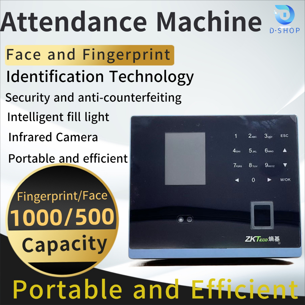 Attendance Machine Face and Fingerint Intelligent facial recognition ...