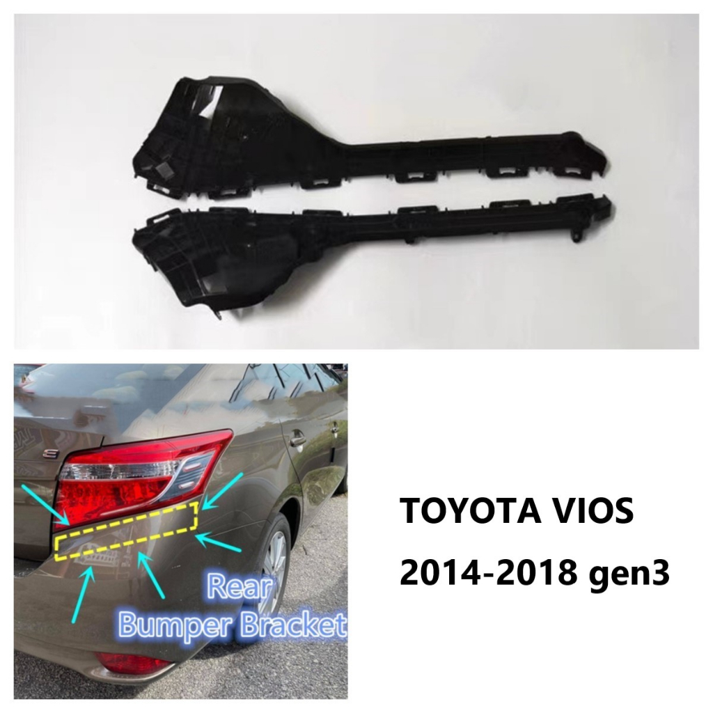 TOYOTA VIOS gen3 NCP150 2014 2015 2016 2017 2018 Rear Bumper Side ...