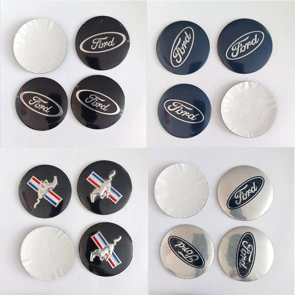 4pcs/lot 56mm Ford Mustang Logo Car Wheel Center Hub Cap Sticker Cover ...