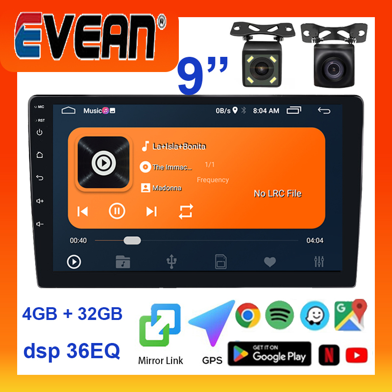 9 inch Android Player Car Stereo【4GB+32GB】4Core 2Din Car Sterio IPS ...