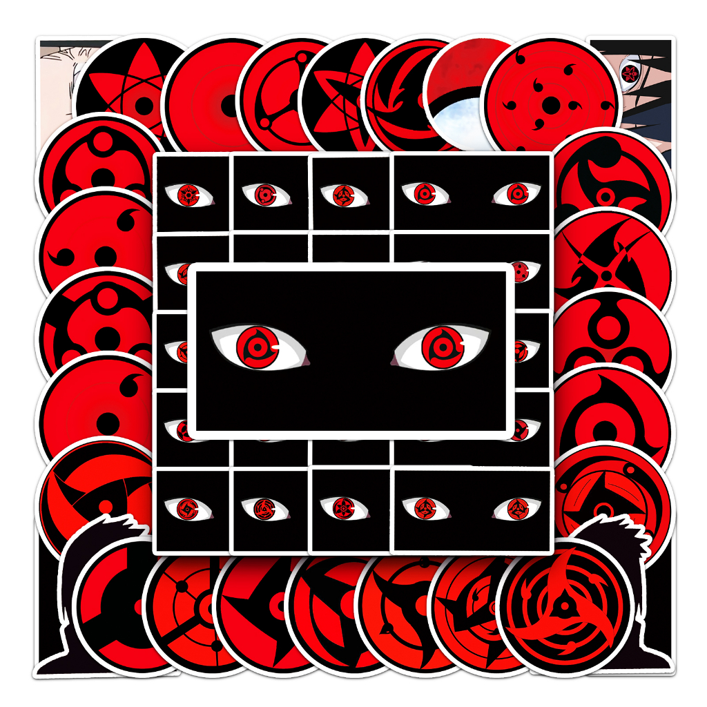 50 Piece Funny Write wheel eye Naruto Stickers Waterproof DIY For ...