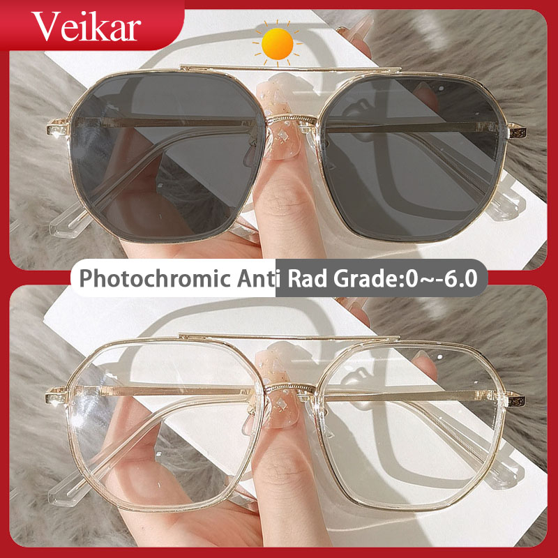 Photochromic Graded Eyeglass For Women Men Anti Radiation Eye Glasses ...