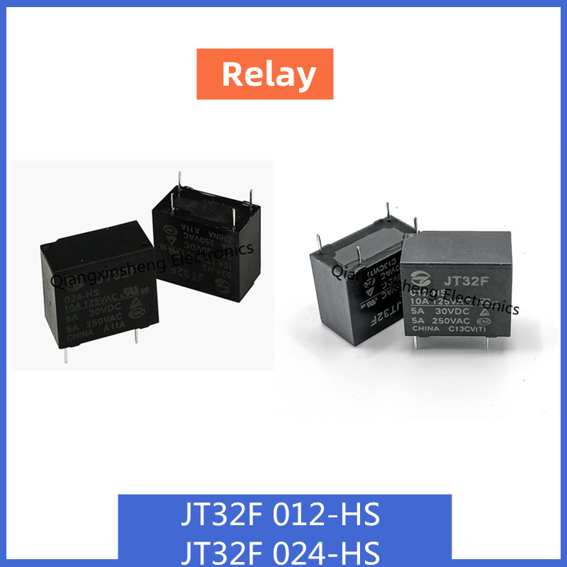 Mini Electronic Relay 4-Pin JT32F 012-HS JT32F 024-HS 12V 24V 5A Replaceable JZC-32F-012-HS3 ...