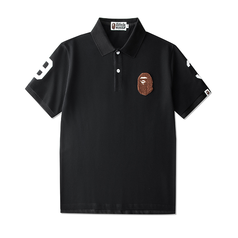 A BATHING APE Polo Short Sleeve Arrival Black Red White High Quality ...